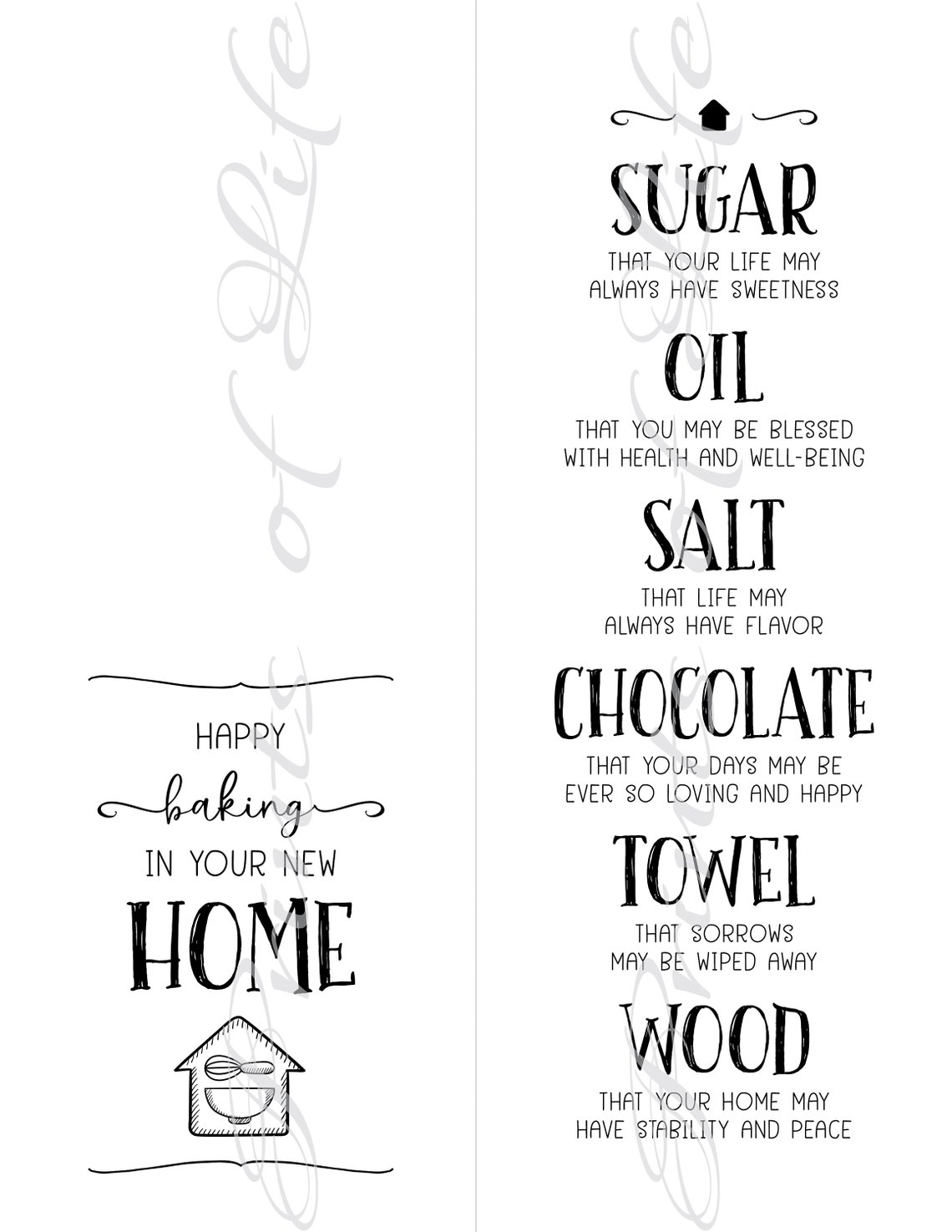 Happy Baking in Your New Home Card. Instant Download Printable ...