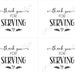 Thank You for Service Cards. Appreciation Package Gift Tags. Instant ...