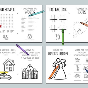 Bridal Shower Kid's Activity Book. Coloring Book. Instant Download ...