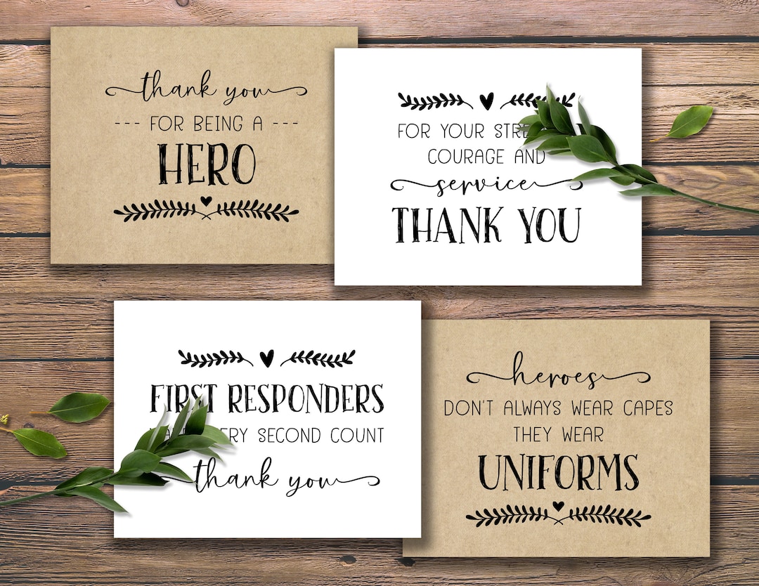 Thank You for Service Cards. Instant Download Printable. Appreciation ...