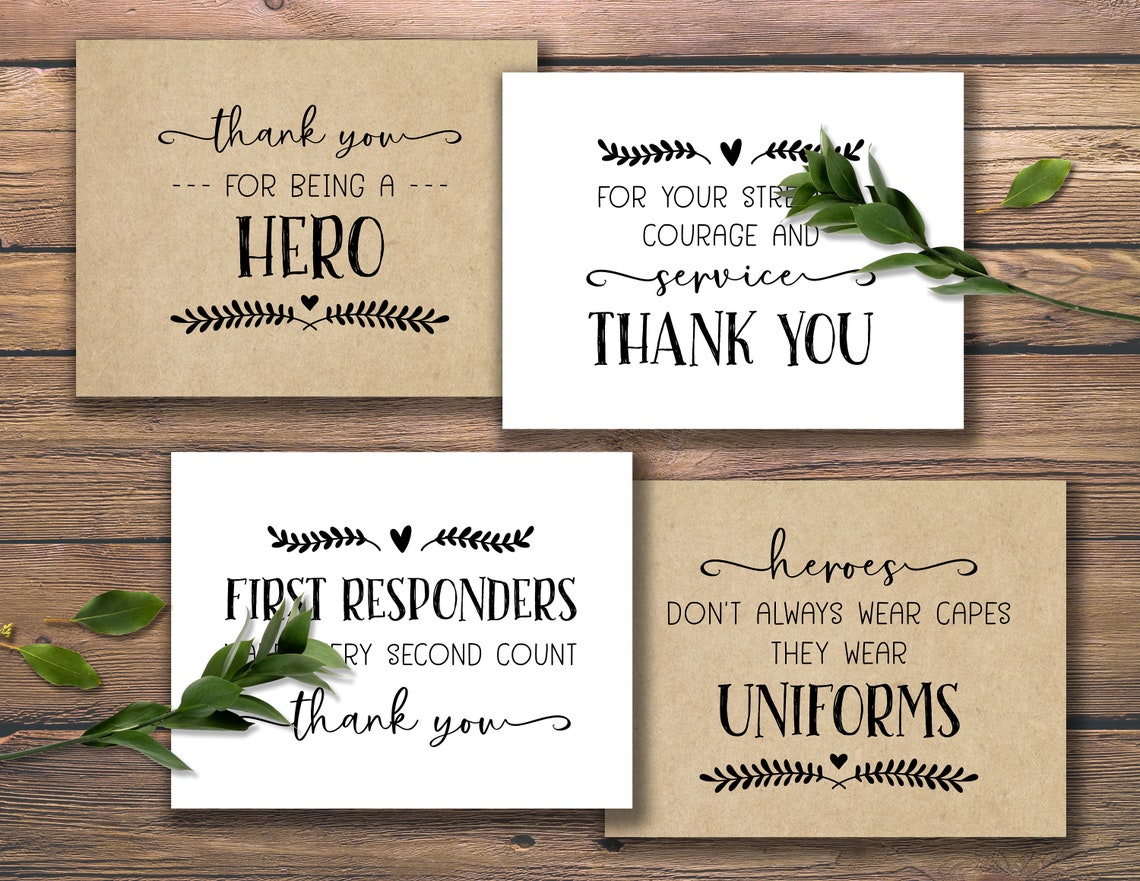 Thank You for Service Cards. Instant Download Printable. - Etsy
