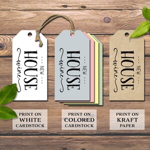 Happy New Home Tags & Card. Housewarming Gift Basket Idea. Instant ...