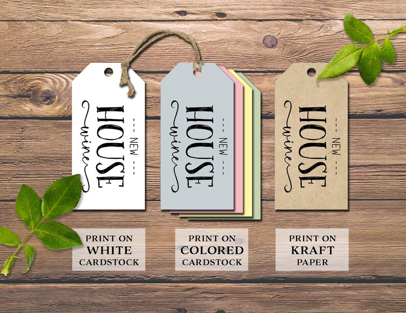 Happy New Home Tags & Card. Housewarming Gift Basket Idea. Instant ...