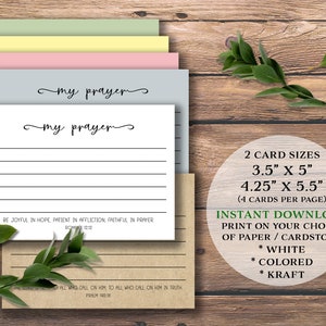 My Prayer Cards and Sign. Instant Download Printable. Christian Bible ...