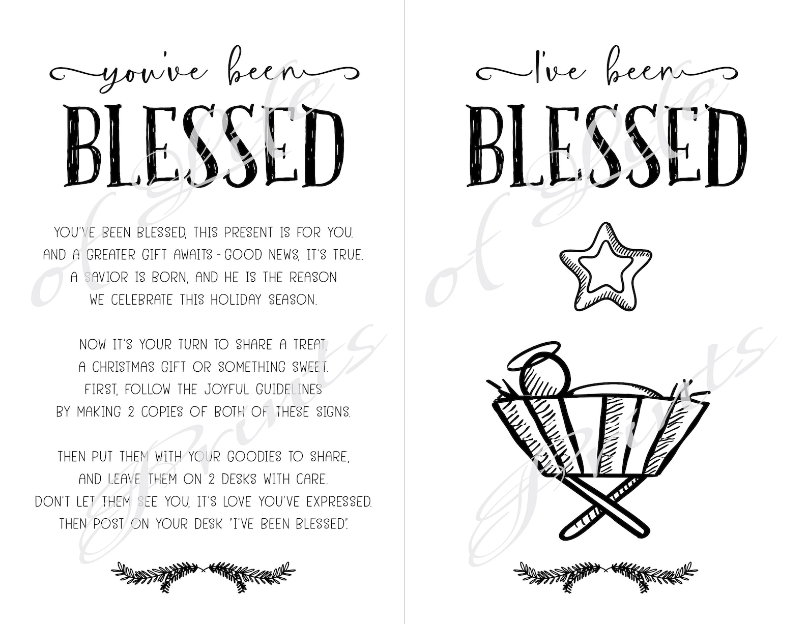 You've Been Blessed. Instant Download Printable. Christmas - Etsy