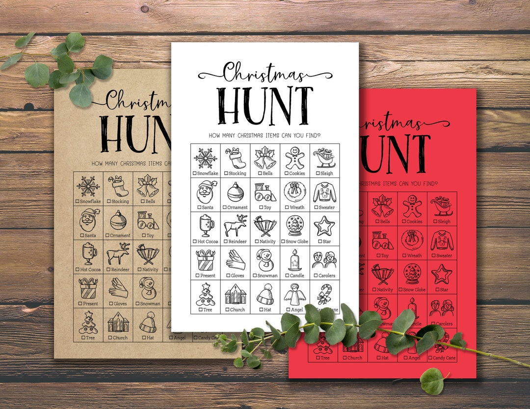 Christmas Hunt. Scavenger Hunt. Treasure Hunt. Instant Download ...