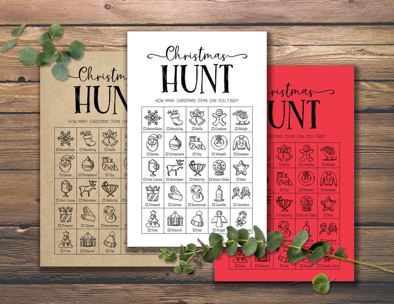 Christmas Hunt. Scavenger Hunt. Treasure Hunt. Instant - Etsy