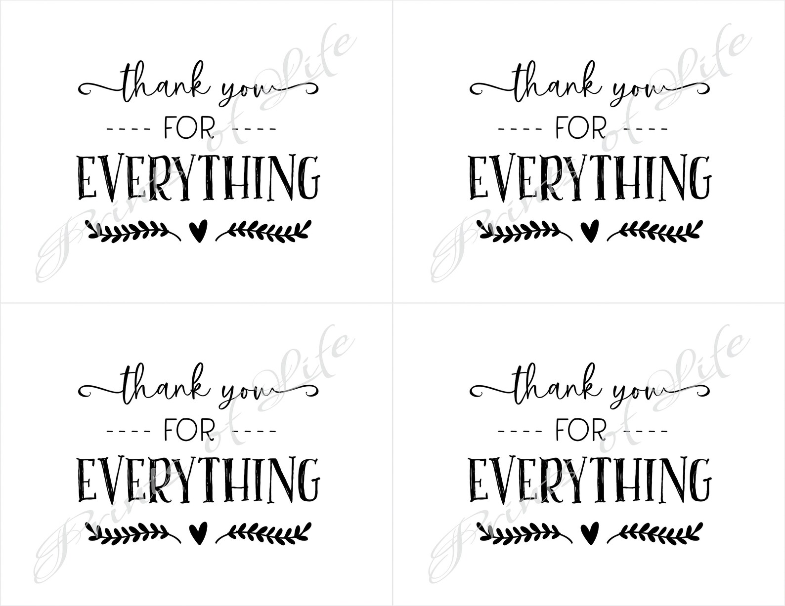 Thank You for Service Cards. Appreciation Package Gift Tags. - Etsy
