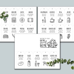 Home Sweet Home Card & Tags. Instant Download Printable. Bread Salt ...