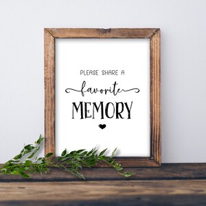 Favorite Memory of the Happy Couple. Wedding Reception Cards ...