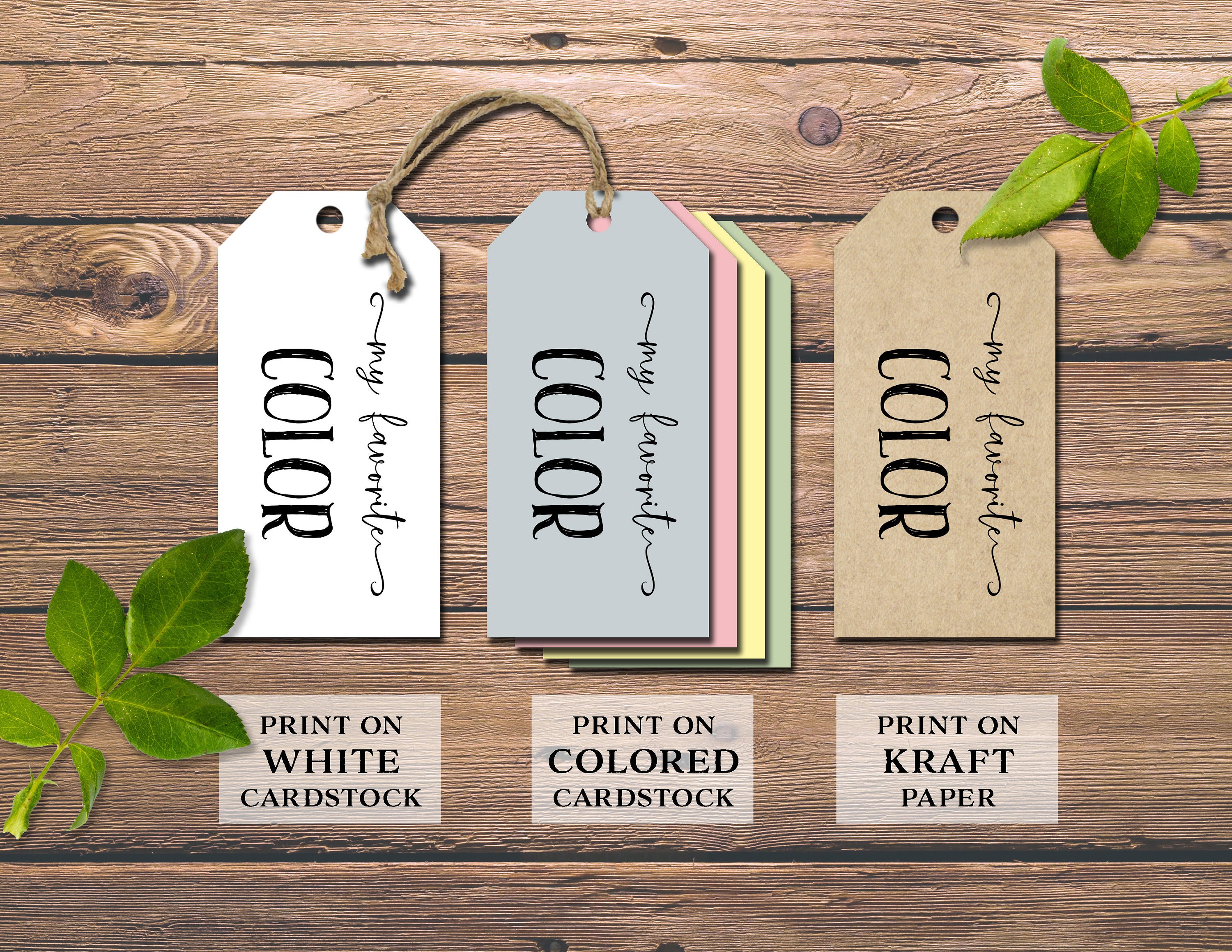 My Favorite Things Gift Tags & Card. Instant Download Printable ...
