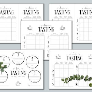 Tea Tasting Party Kit. Instant Download Printable. Score Card, Place ...