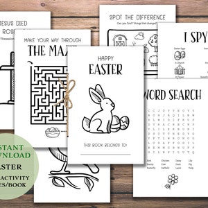 Kid's Easter Activity Book. Coloring Book. Instant Download Printable ...
