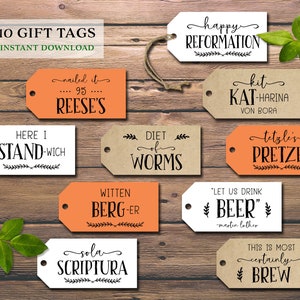 Reformation Gift Tags. Instant Download Printable. Kids Party Favor ...