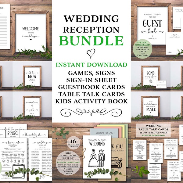 Reception Conversation Cards - Etsy
