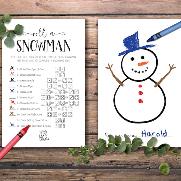 Snowman Game - Etsy