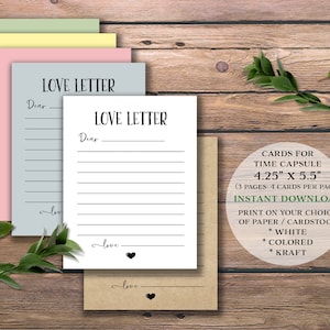 Couple's Time Capsule. Instant Download Printable. Date Night Idea ...