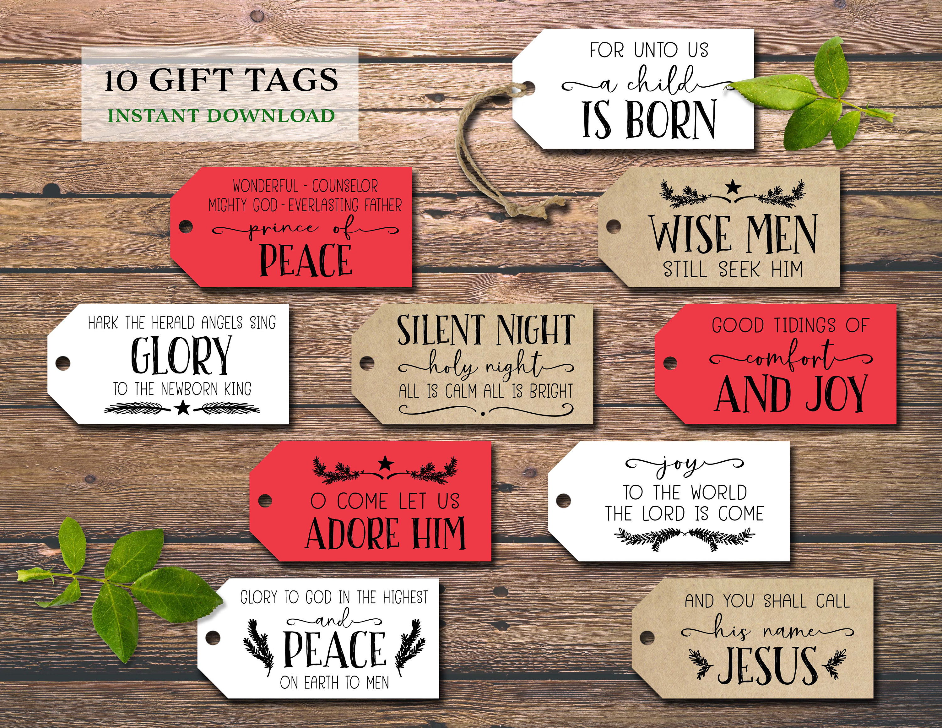 Christian Name Tags Printable