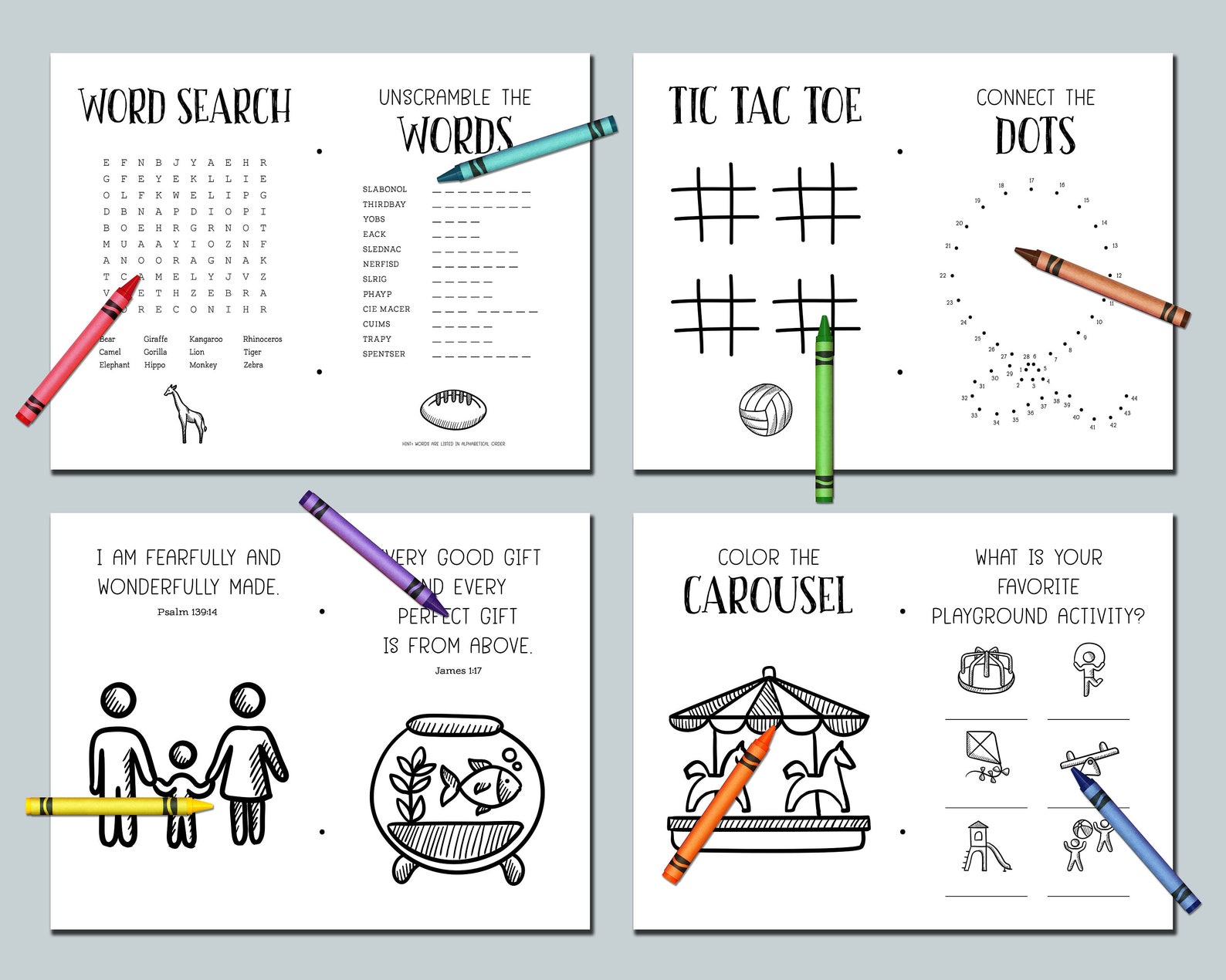 Kid's Birthday Party Activity Book. Coloring Book. Instant Download ...