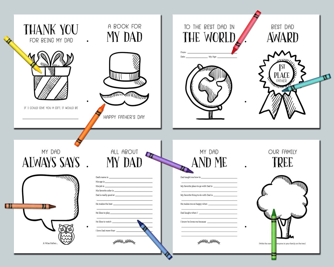 A Book for My Dad. Instant Download Printable. Father's - Etsy