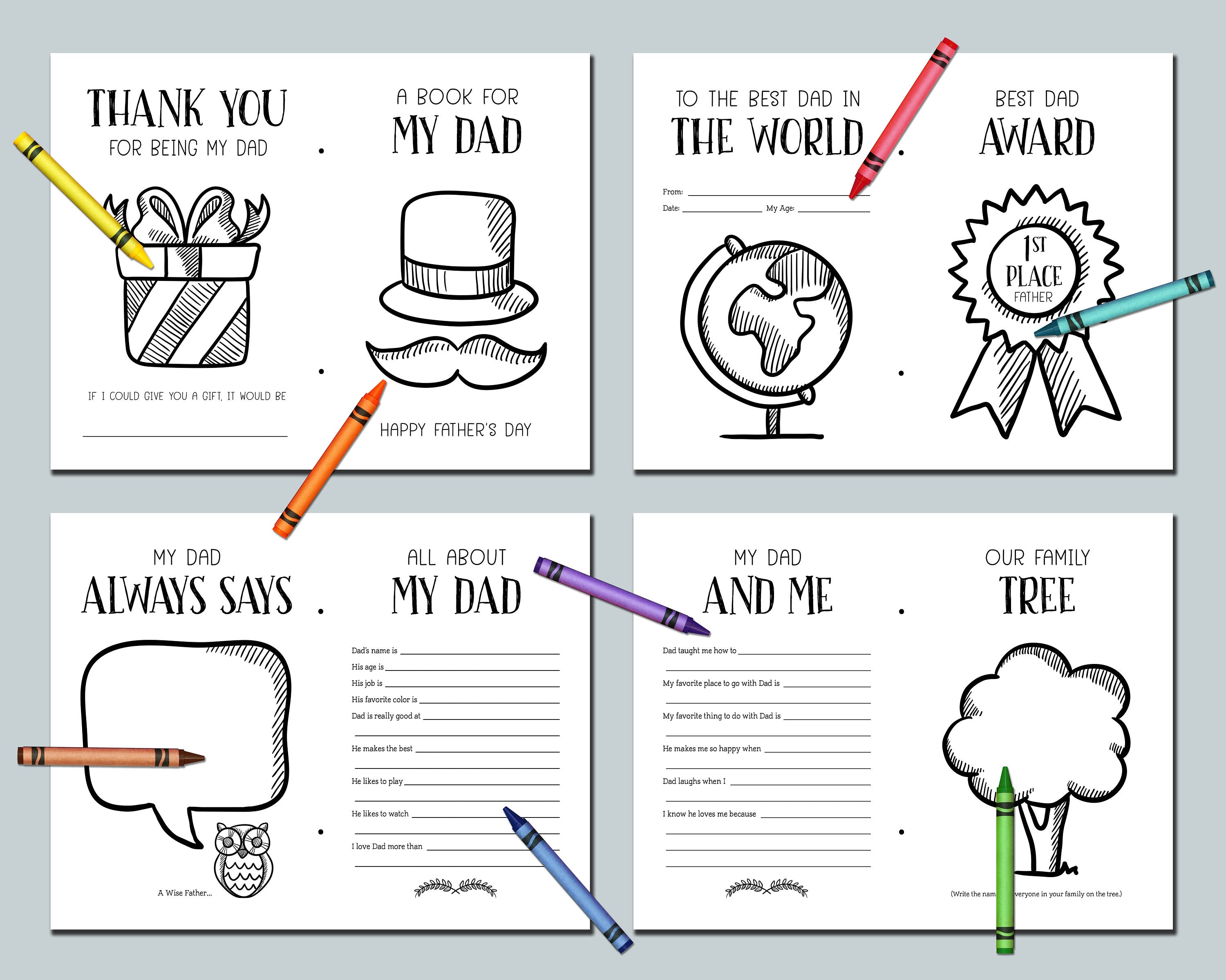 A Book for My Dad. Instant Download Printable. Father's - Etsy