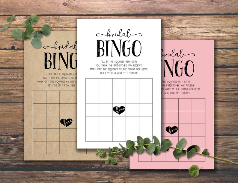 BINGO Bridal Shower Game. Instant Download Printable. Party - Etsy