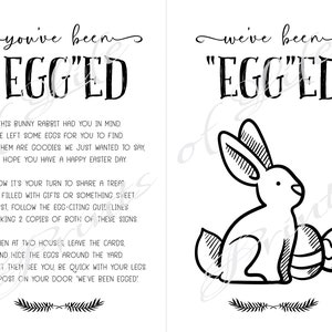 You've Been Egged. Instant Download Printable. Easter Game. We've Been ...