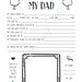 All About My Dad. Father's Day Activity. Instant Download Printable ...