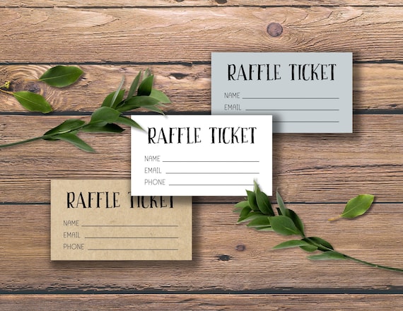 Raffle Tickets. Instant Download Printable. Ticket and Sign - Etsy