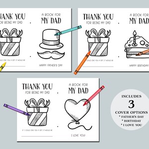 A Book for My Dad. Instant Download Printable. Father's Day Activity ...