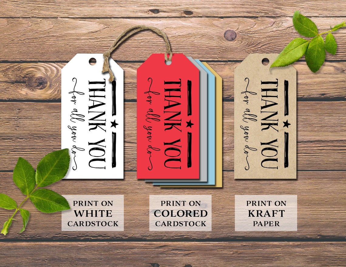 Service Patriotic Gift Tags. Instant Download Printable. Thank | Etsy