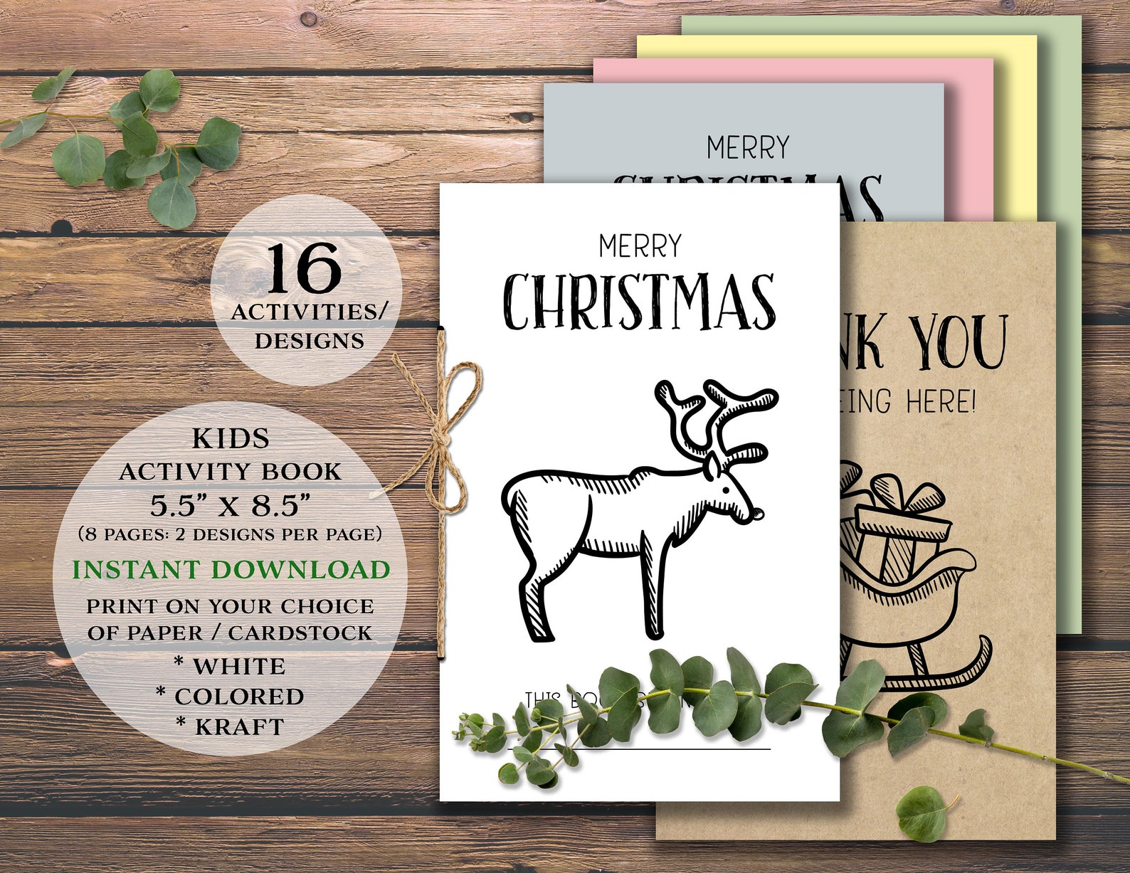 Kid's Christmas Activity Book. Coloring Book. Instant - Etsy