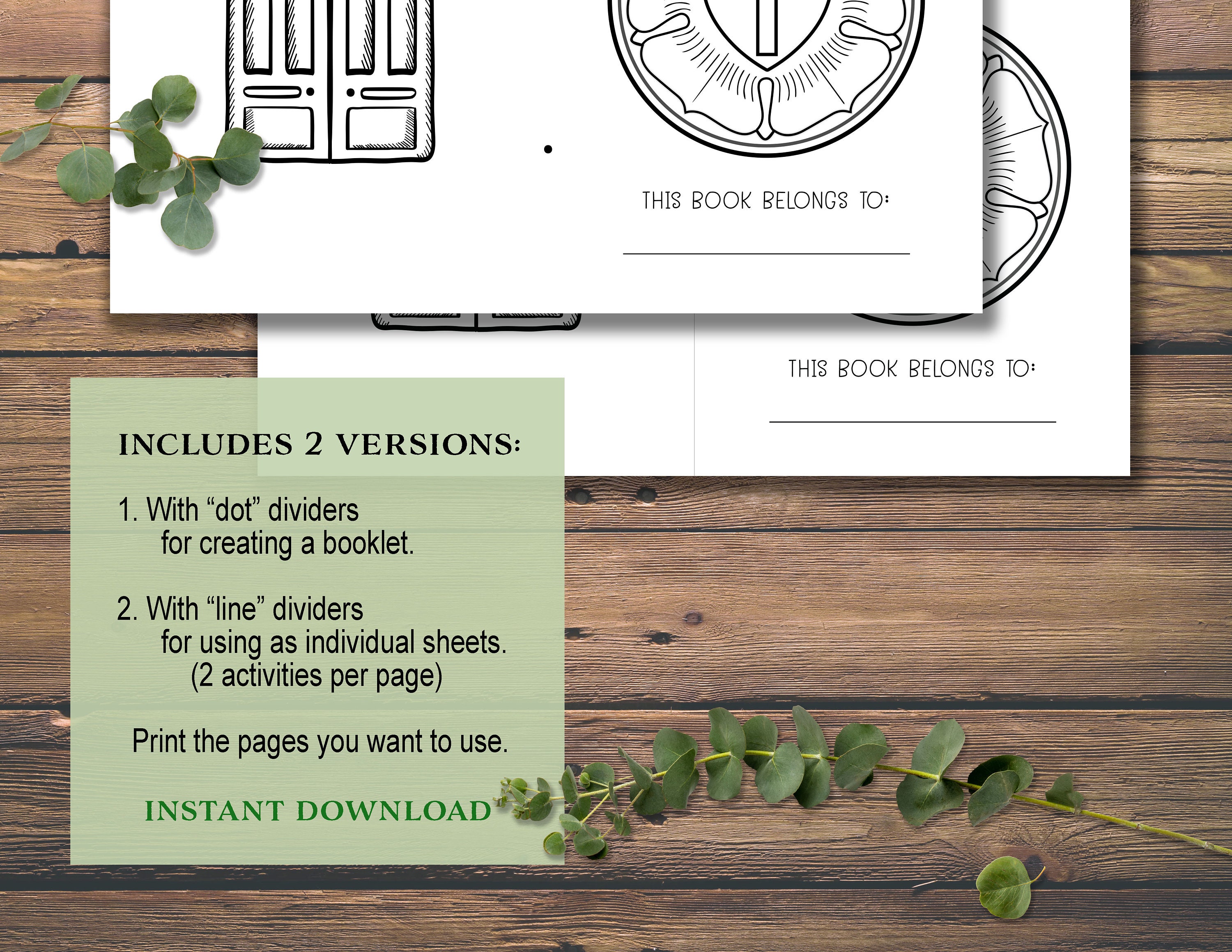 Kid's Reformation Activity Book. Instant Download Printable. Children's ...