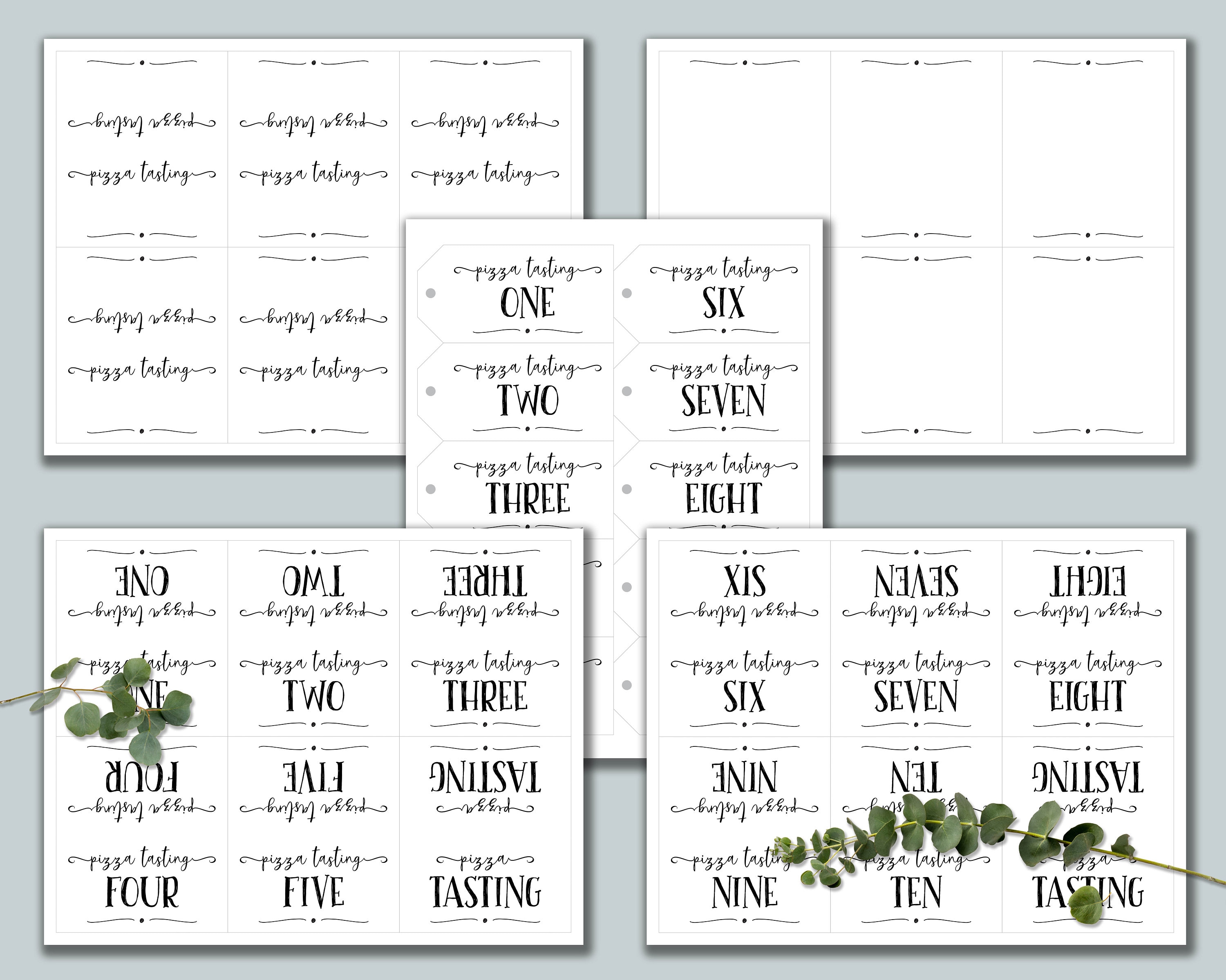 Pizza Tasting Party Kit. Instant Download Printable. Score - Etsy