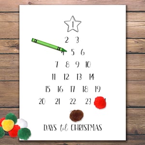 Christmas Tree Countdown. Instant Download Printable. Christmas Game ...