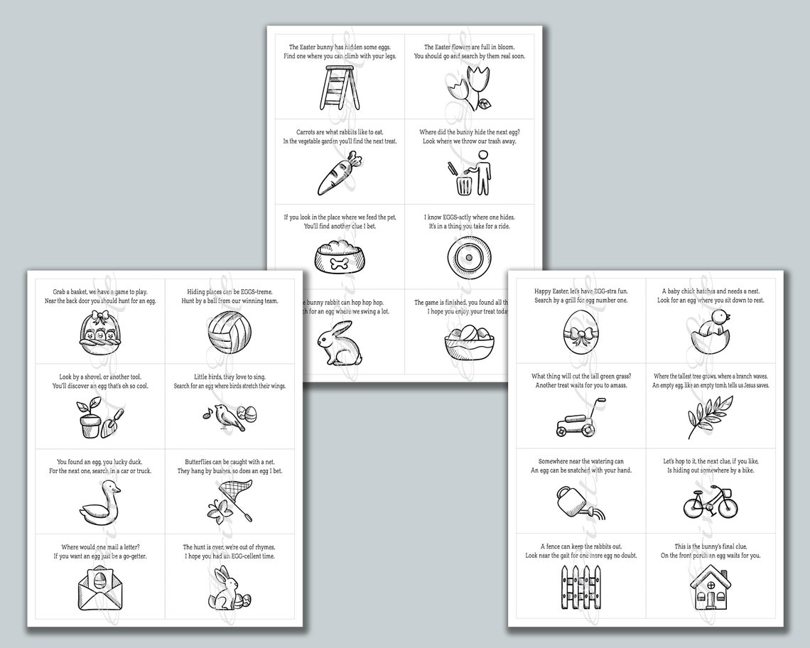 Outdoor Easter Egg Hunt. Instant Download Printable. Scavenger - Etsy