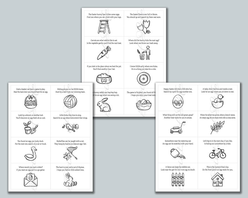 Outdoor Easter Egg Hunt. Instant Download Printable. Scavenger Hunt ...