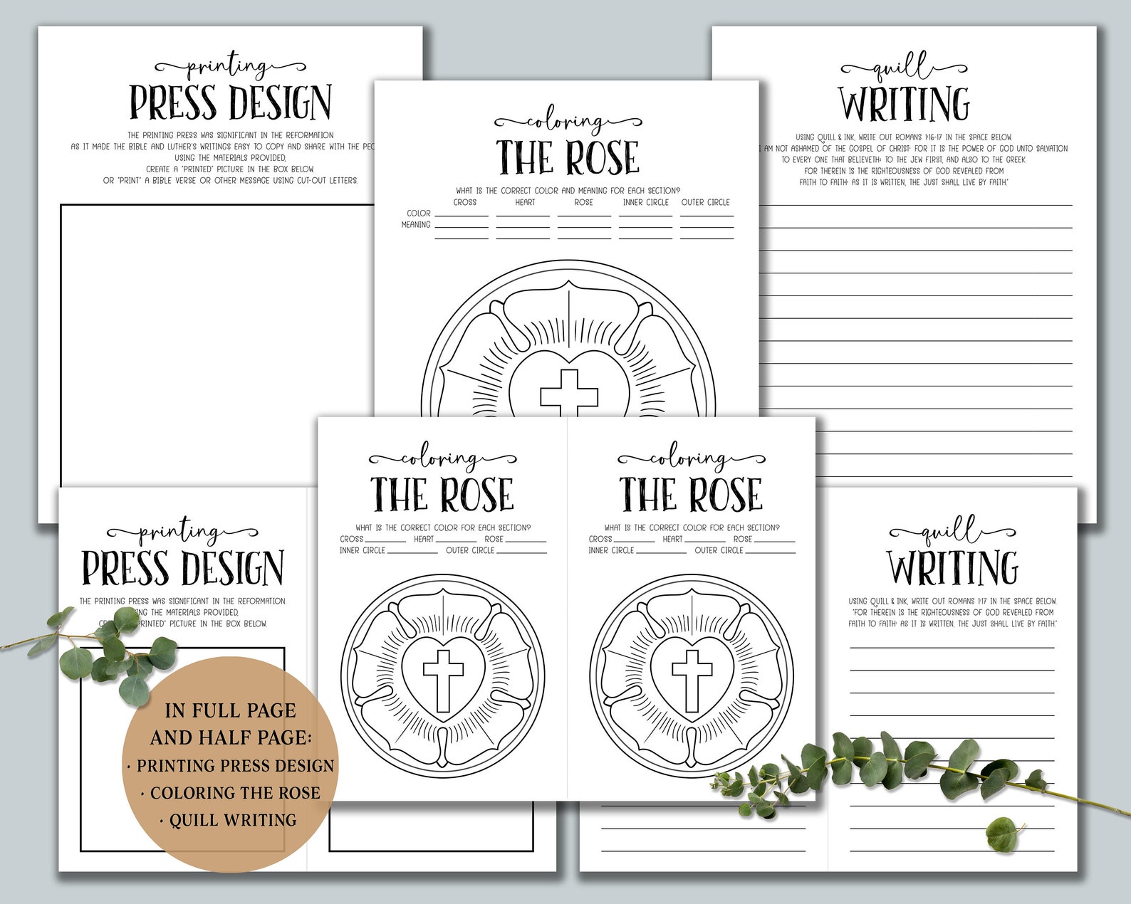 Reformation Games Bundle. Instant Download Printable. Holiday Marty ...