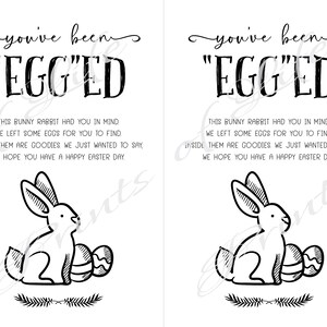 You've Been Egged. Instant Download Printable. Easter Game. We've Been ...