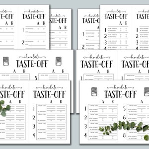 Chocolate Taste-off Party Kit. Instant Download Printable. Note Cards ...