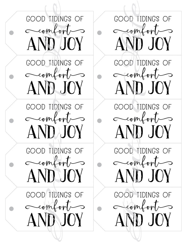 Christmas Gift Tags. Christian Song & Bible Verse. Instant - Etsy