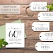 60th Birthday Card & Gift Tags. Instant Download Printable. Big 60 ...