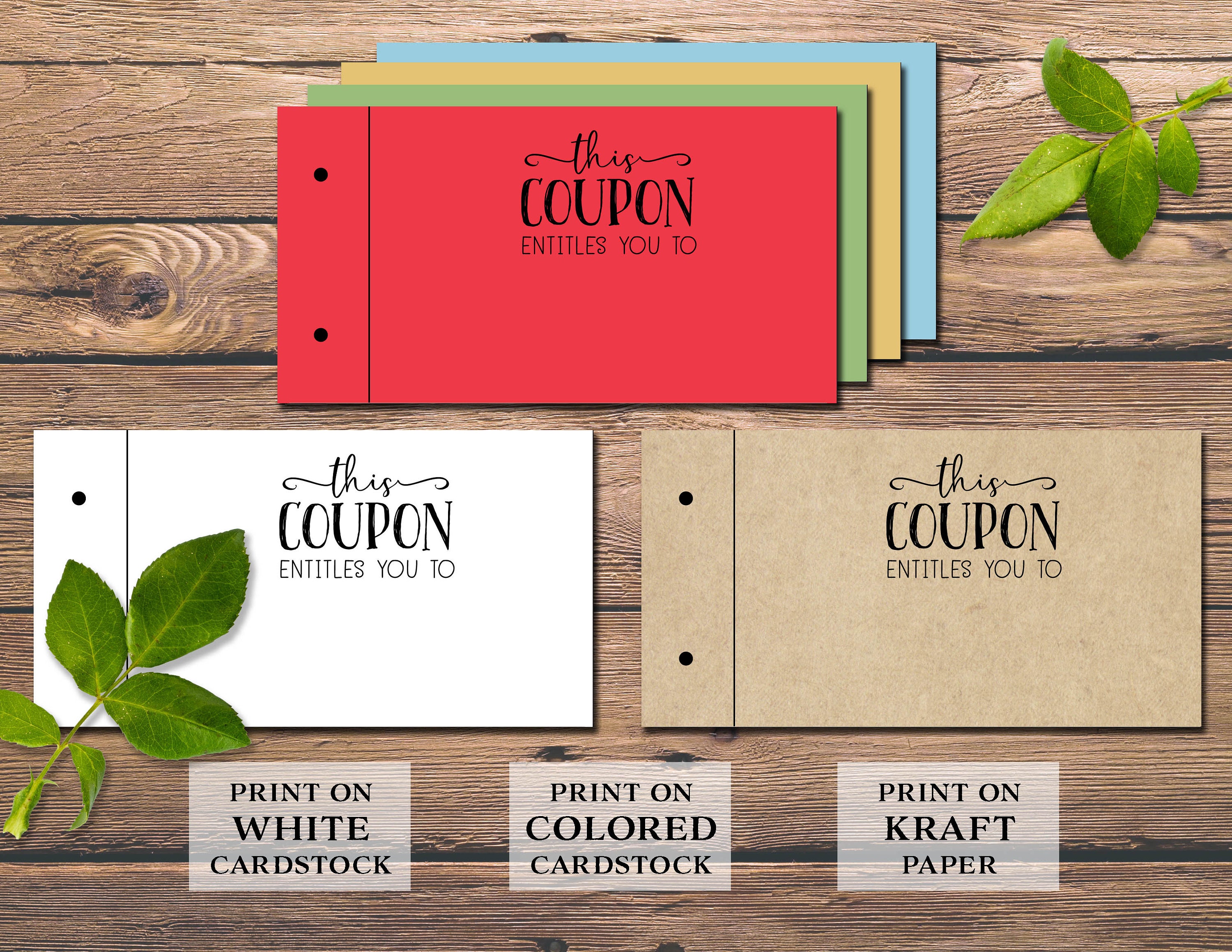 Blank Coupons. Write in Your Own Coupon Book. Instant Download - Etsy