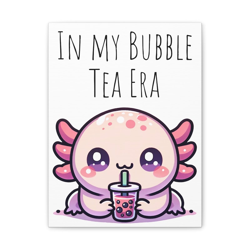 Axolotl Drinking Boba - Etsy