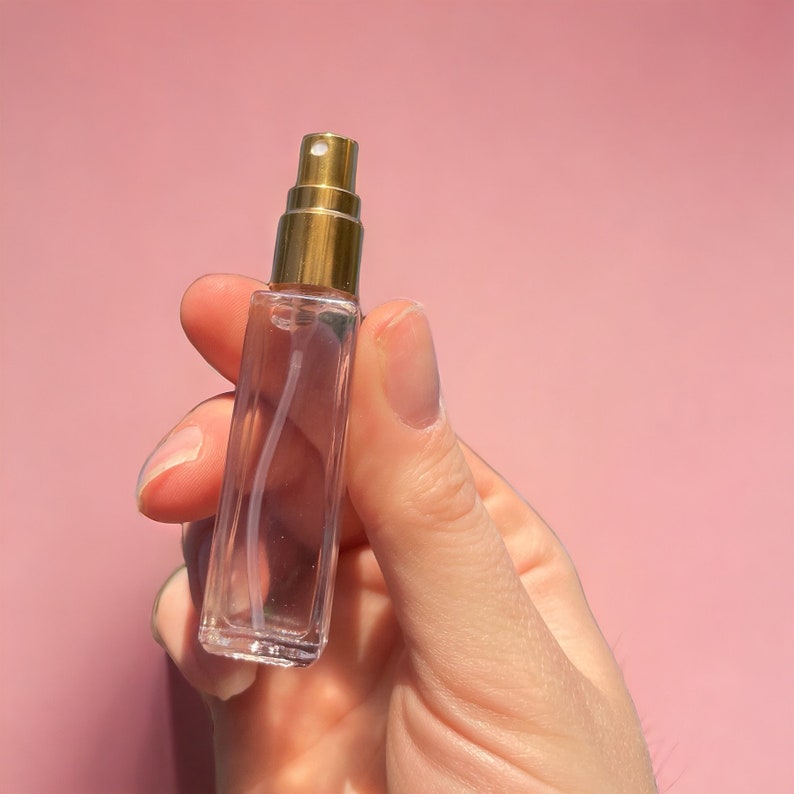 Essential Body Oils rectangular Travel Size Glass Spray Bottle Atomizer ...