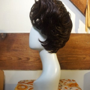Retro Wig Hairstyle 1960's Vintage Short Brunette Side Swoop Bang - Etsy