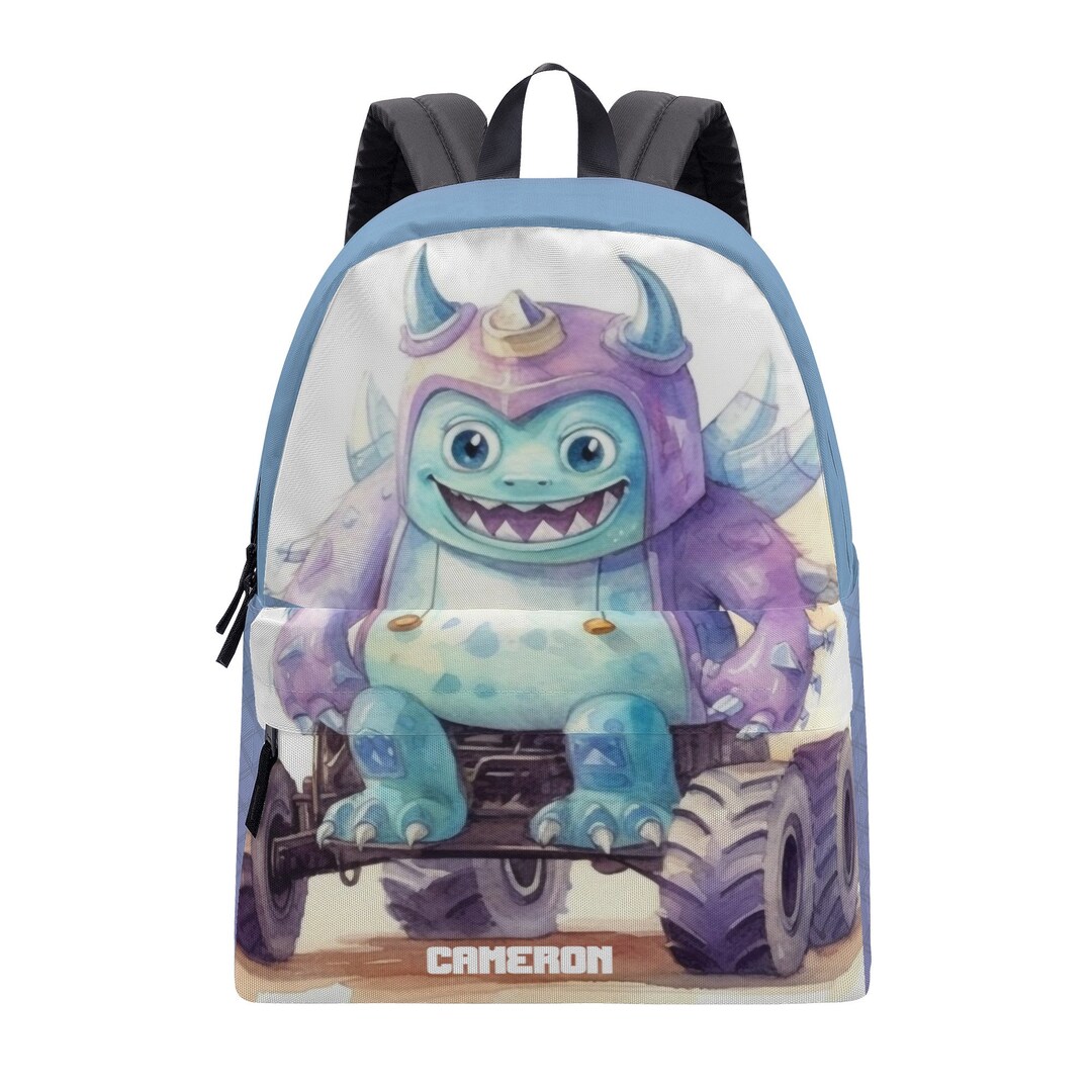 Custom Monster Truck Backpack | Custom Travel Bag | Baby Bag ...