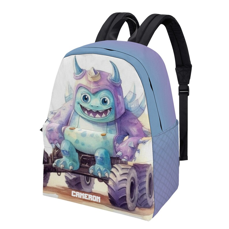 Custom Monster Truck Backpack | Custom Travel Bag | Baby Bag ...