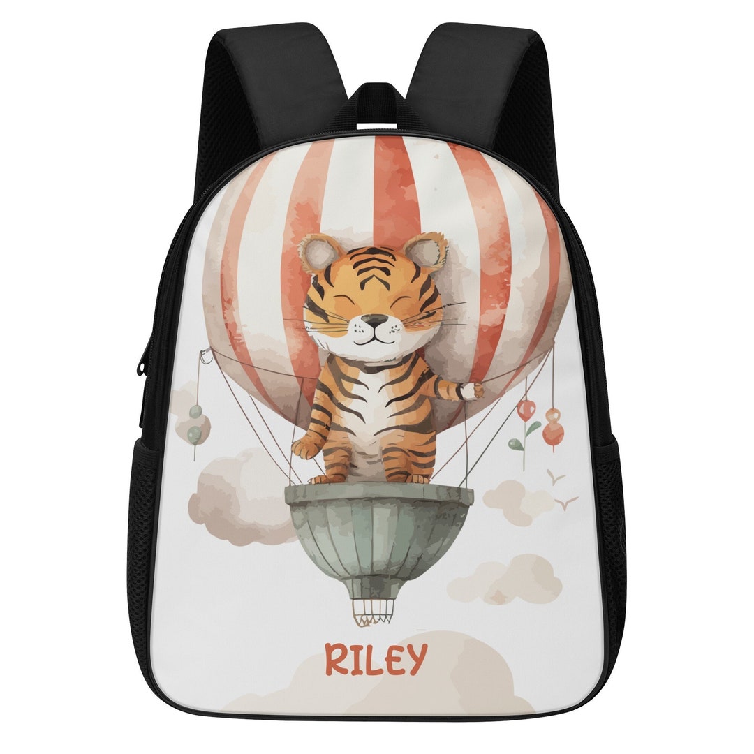 Personalized Kids Backpack: Chinese Tiger Hot Air Balloon, Nylon Travel ...