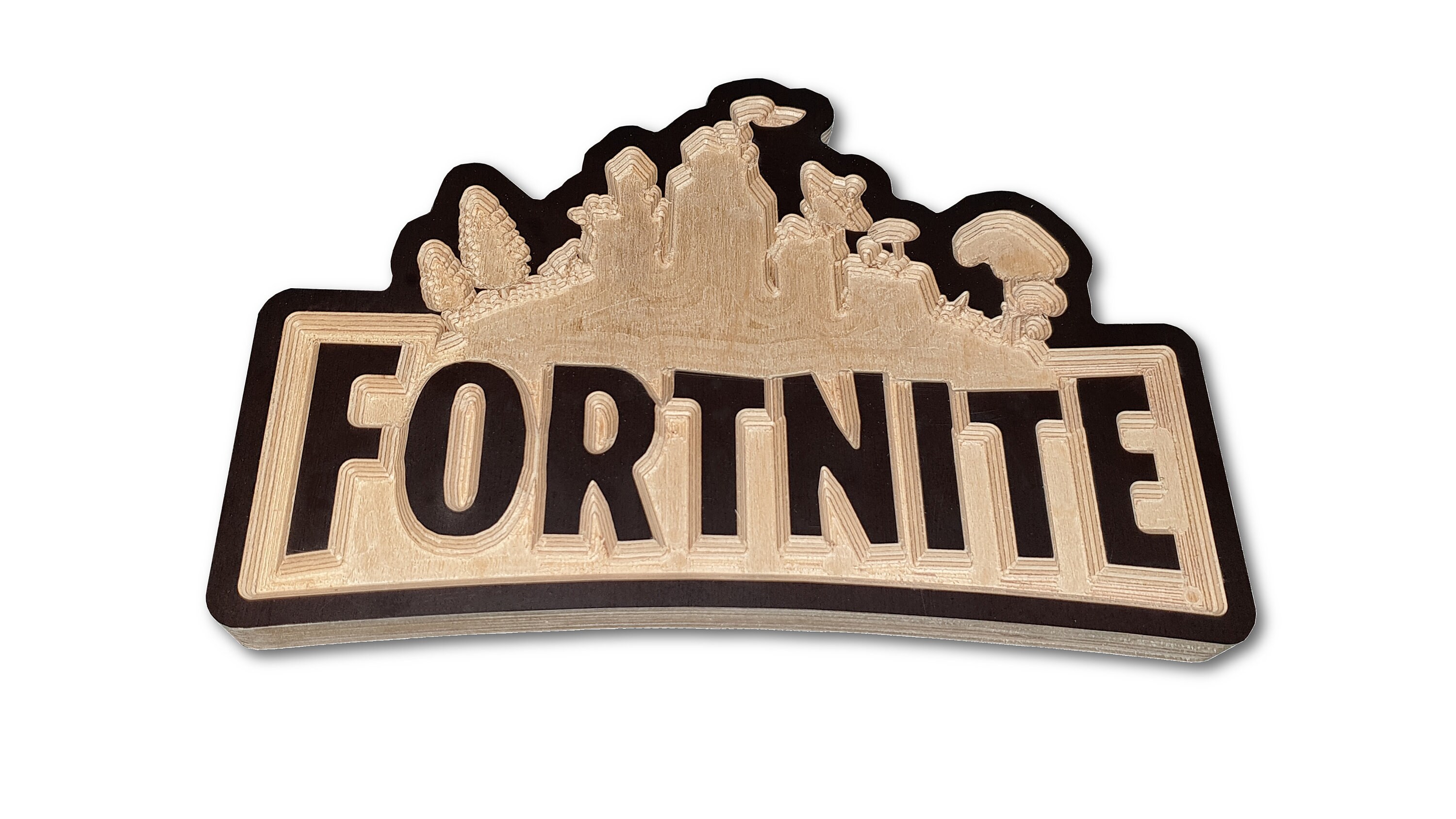 Fortnite Logo Holz Gravur Wandschild | Etsy